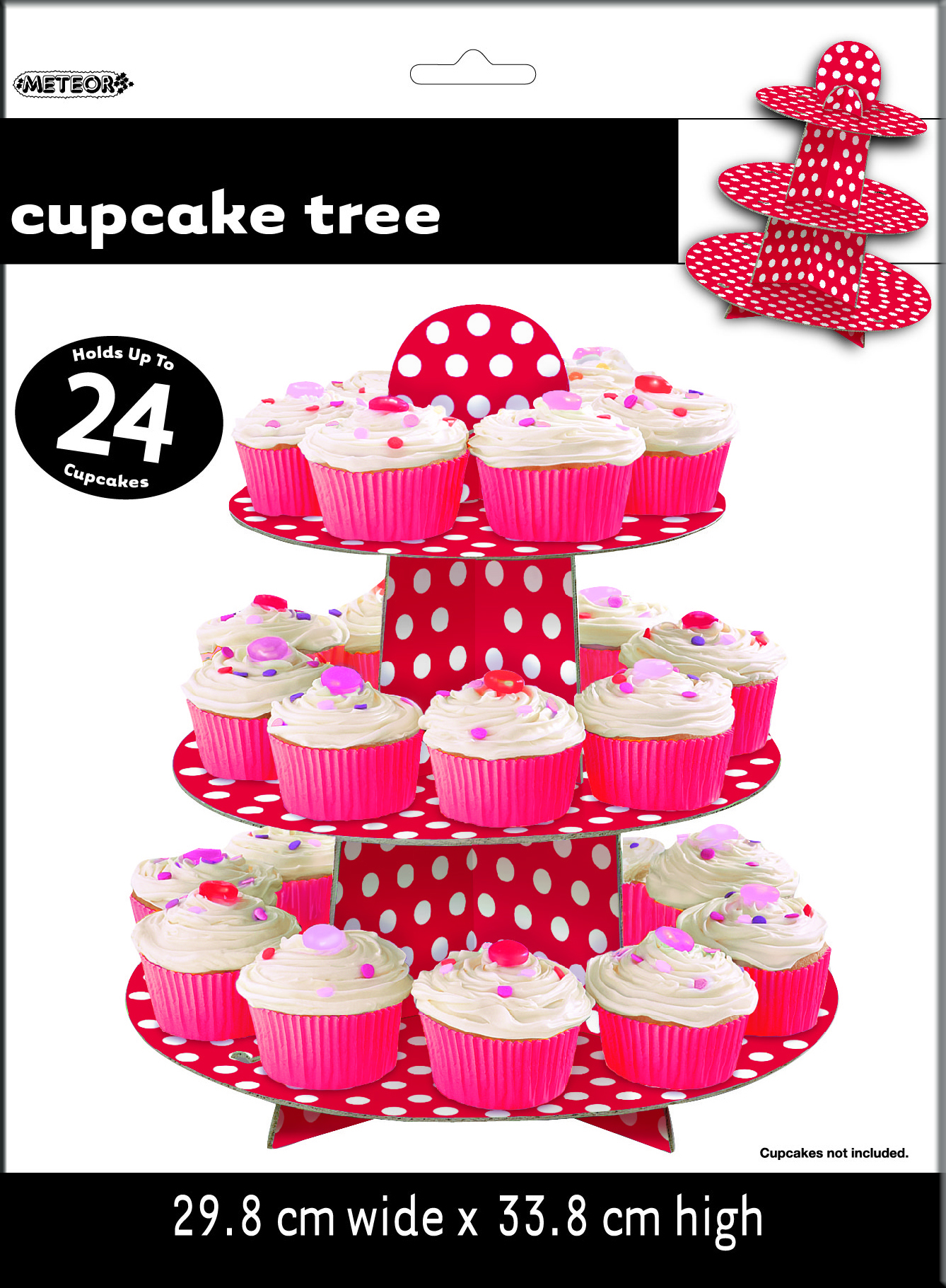 Red and White Polka Dot Cupcake Stand (1pc)
